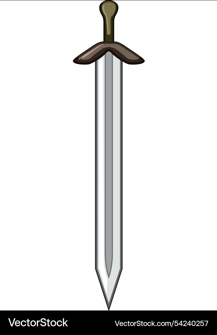 Craftsmanship viking sword cartoon Royalty Free Vector Image