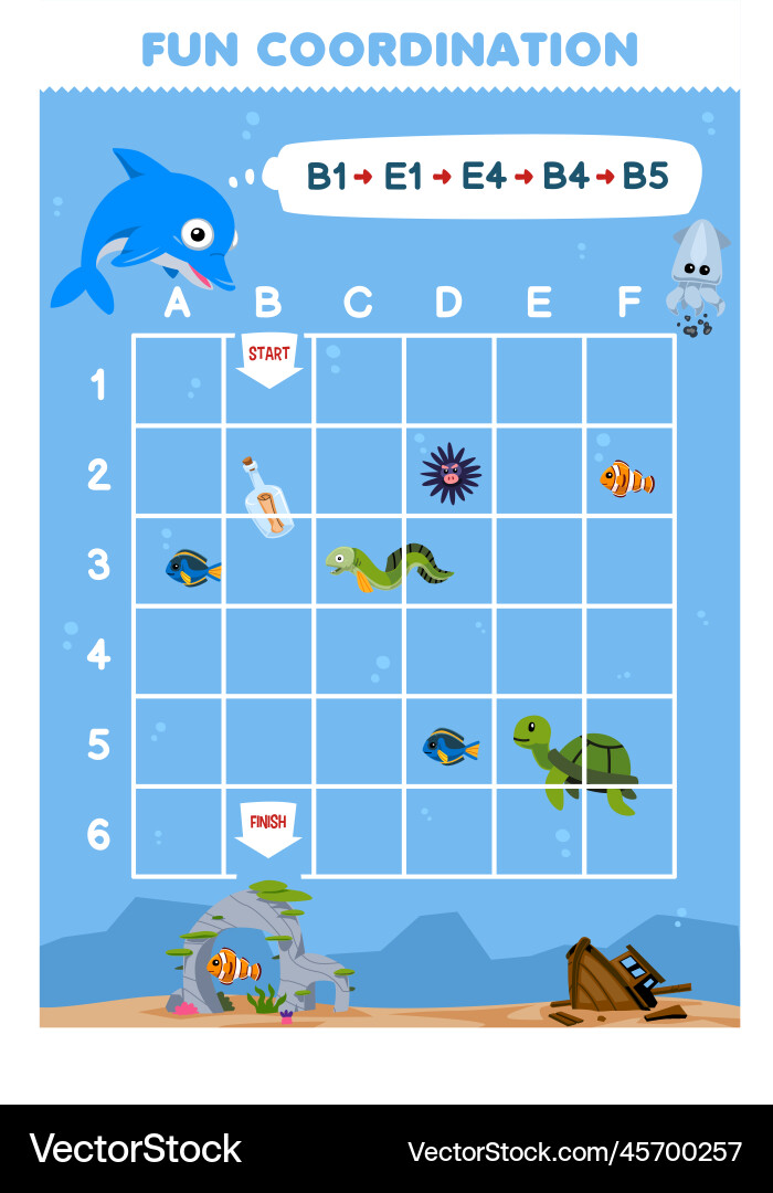 Education game for children draw the way Vector Image