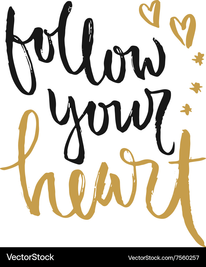 Hand drawn lettering poster Royalty Free Vector Image