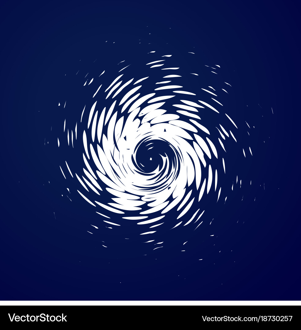 Huge hurricane tornado typhoon white swirl Vector Image