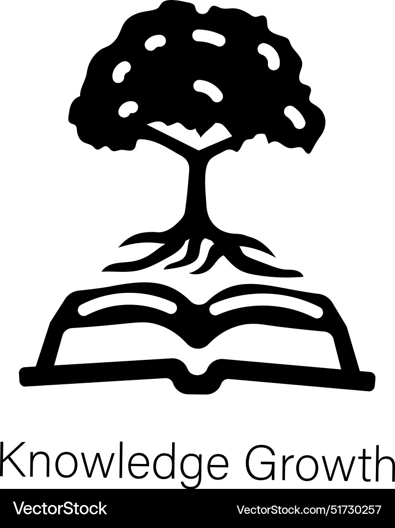 Knowledge growth Royalty Free Vector Image - VectorStock