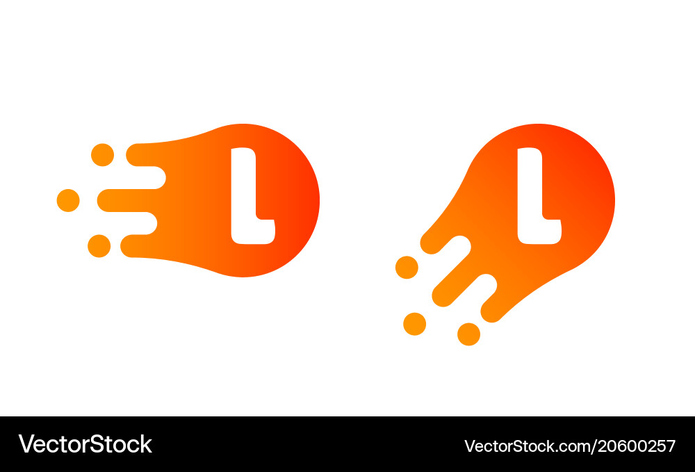 Letter l logo abstract liquid bubble drop Vector Image
