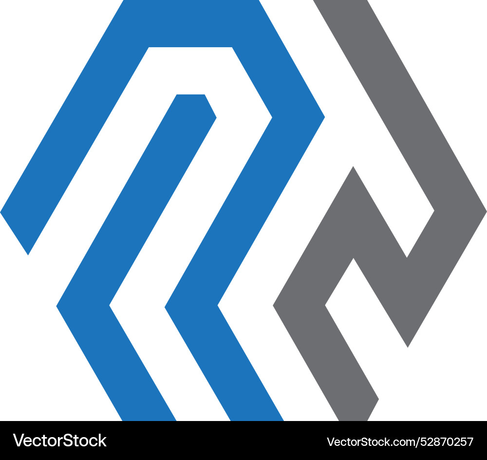 Letter mp logo design template Royalty Free Vector Image