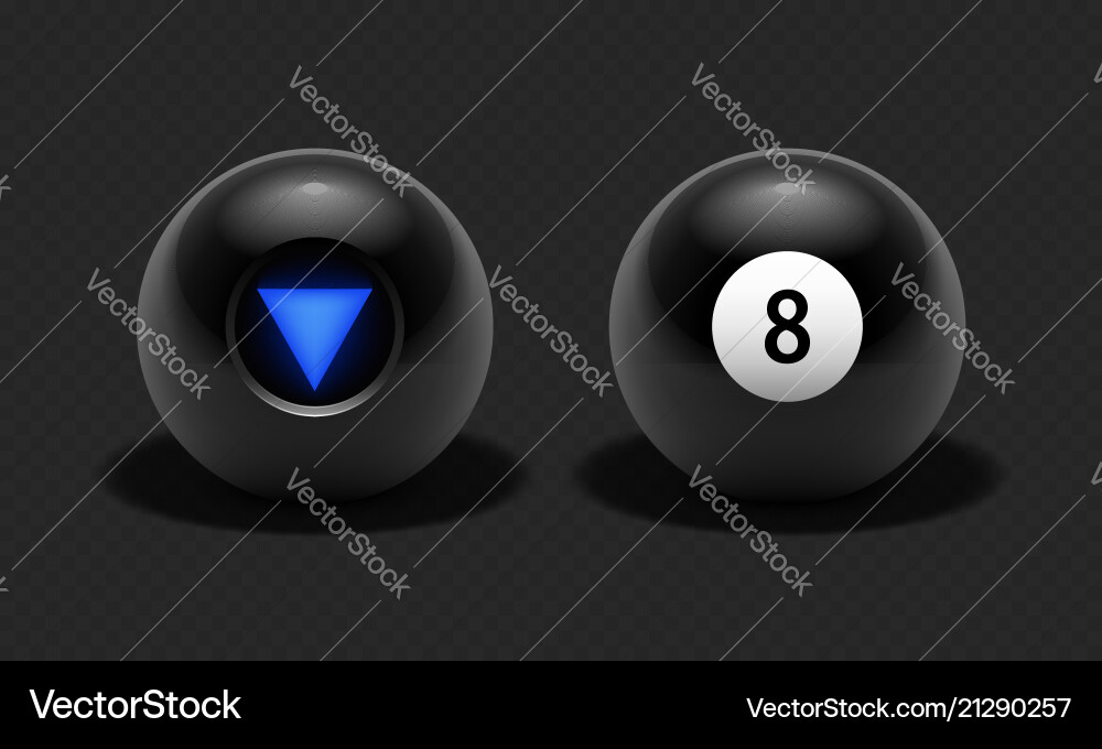 Magic 8 ball set eight Royalty Free Vector Image