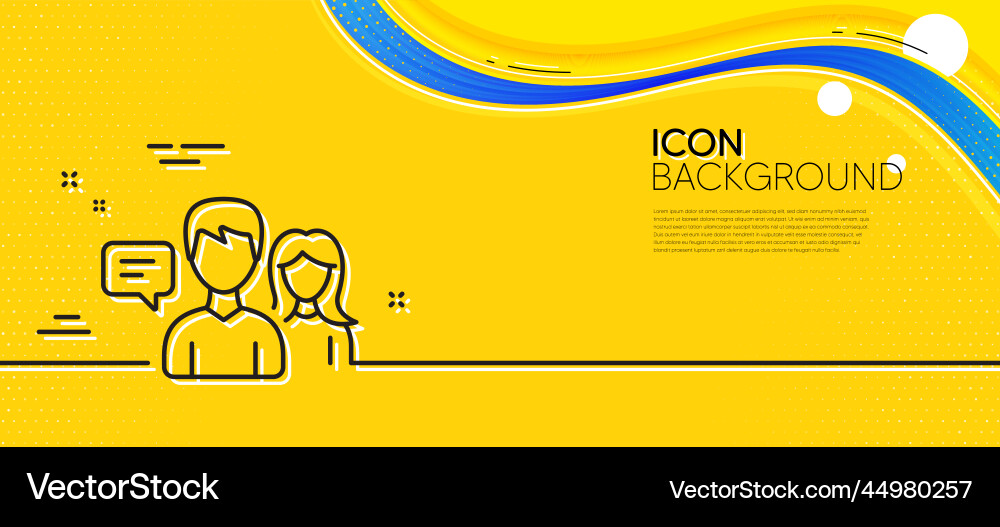 People talking line icon conversation sign Vector Image