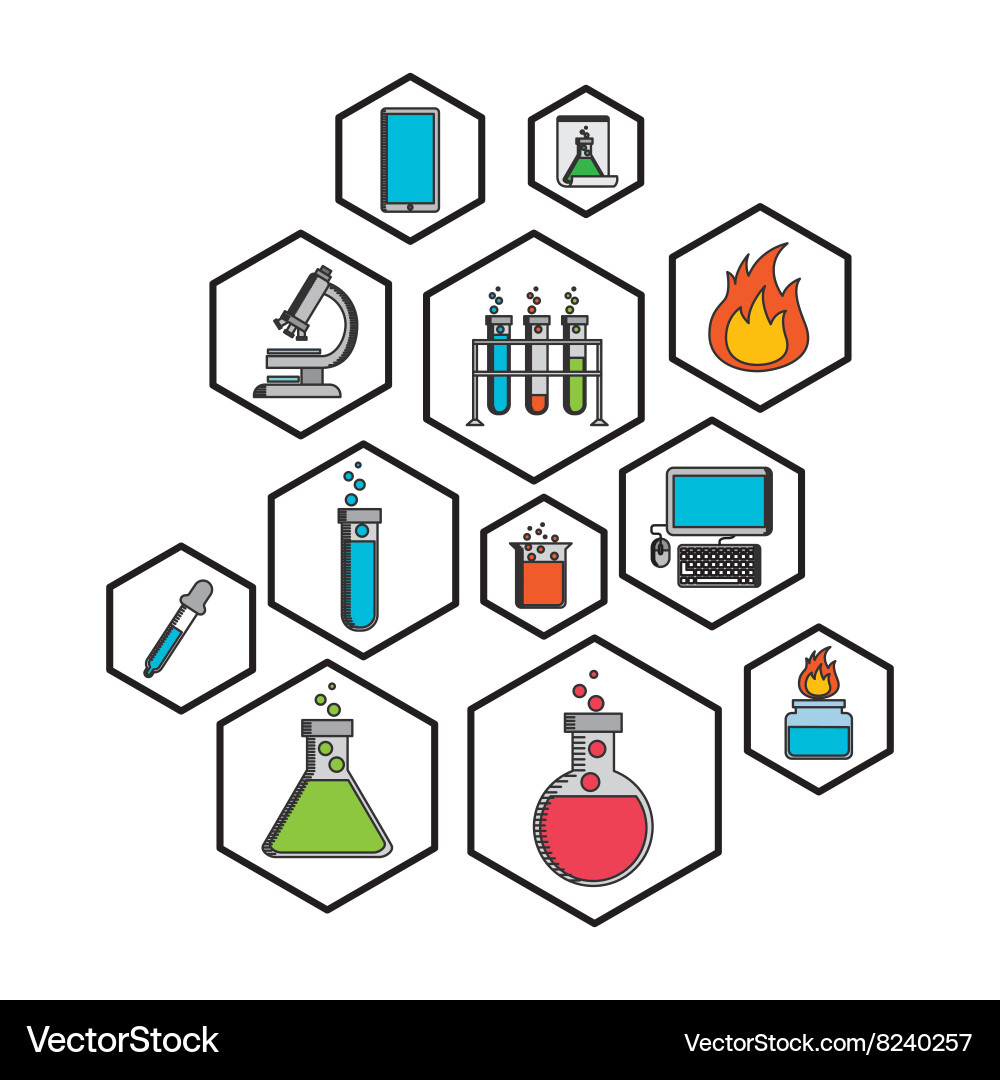 Science lab design Royalty Free Vector Image - VectorStock