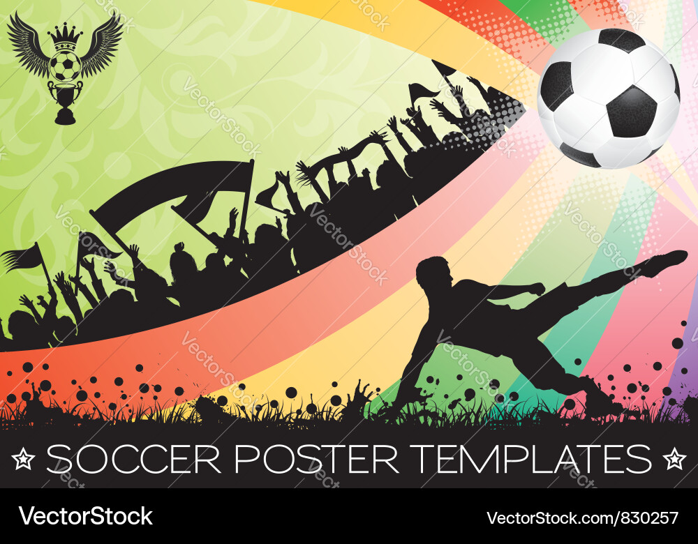 Soccer poster Royalty Free Vector Image - VectorStock