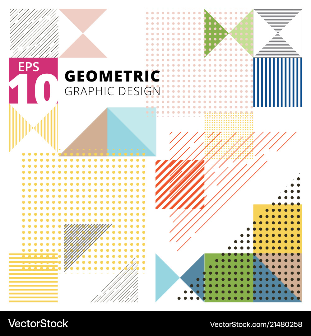 Abstract multicolor geometric pattern trendy Vector Image