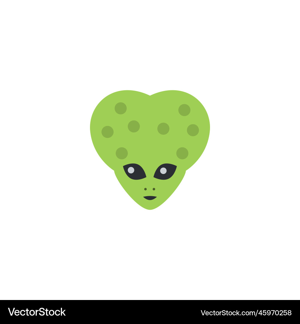 Alien creative icon flat from space exploration Vector Image