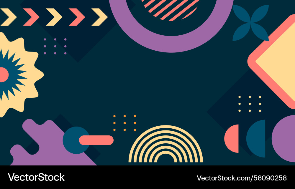 Colorful abstract shapes background with Vector Image