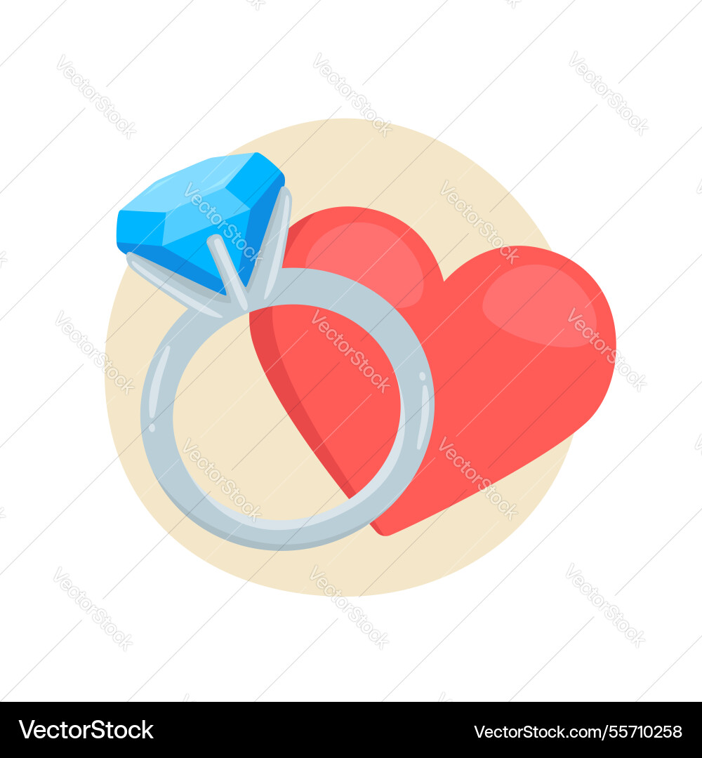Engagement ring emoji icon Royalty Free Vector Image