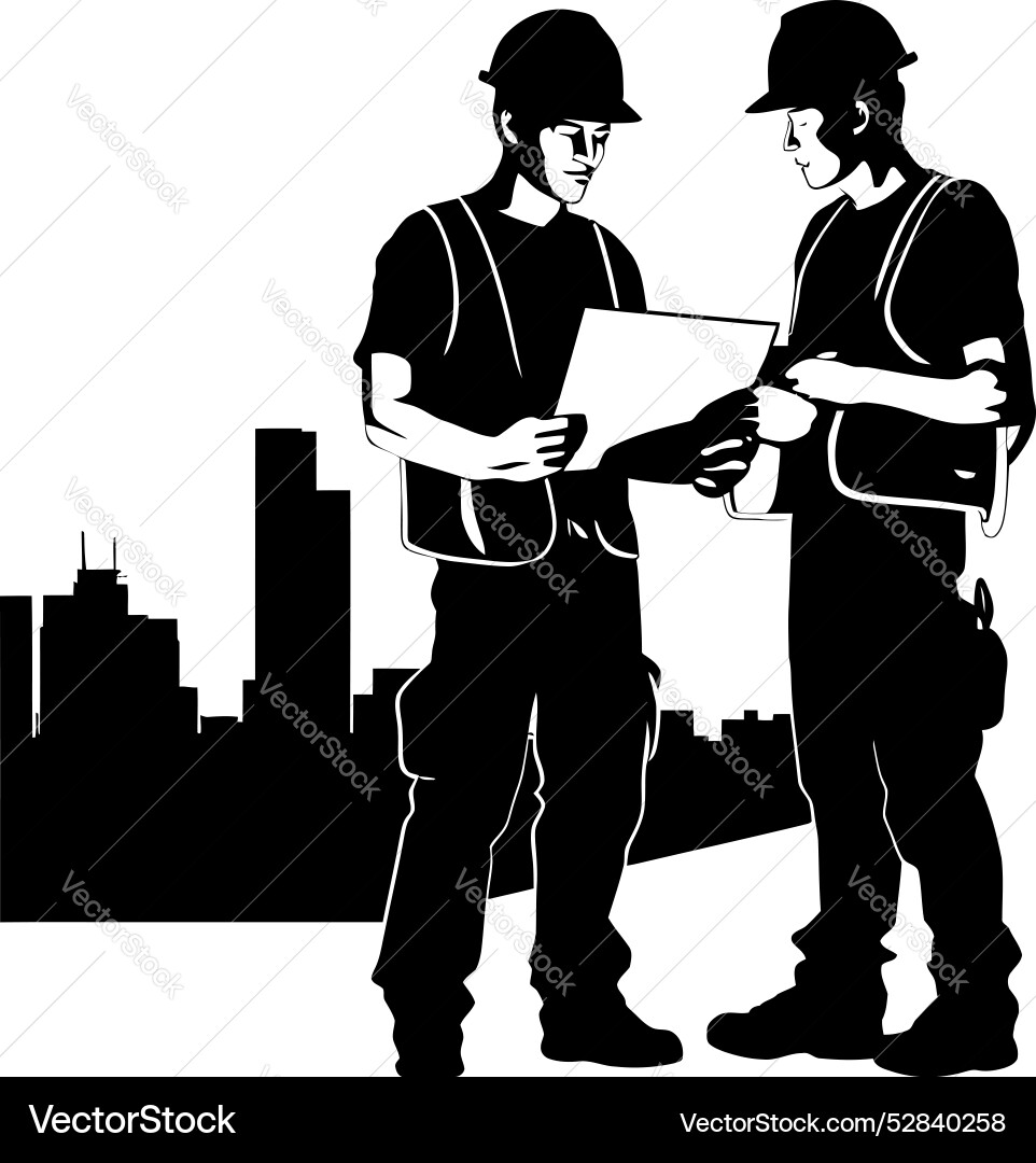 Engineering excellence paper holding engineers Vector Image