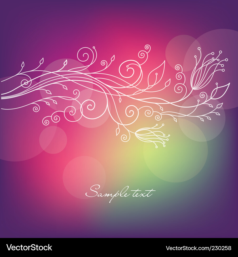 Floral Swirl Background Royalty Free Vector Image