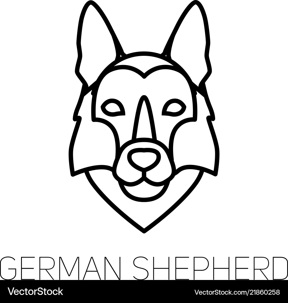 German Shepherd Head Outline Vector Images (over 590)