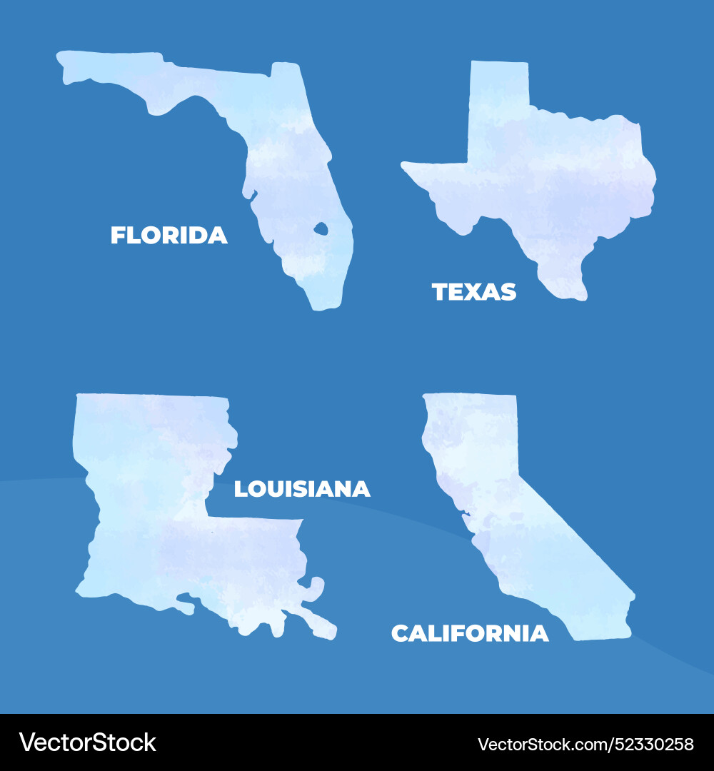 Hand drawn usa states outline map Royalty Free Vector Image