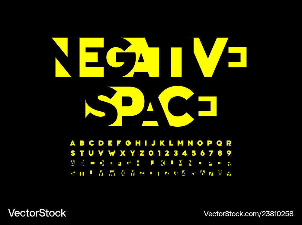 Negative Space Font