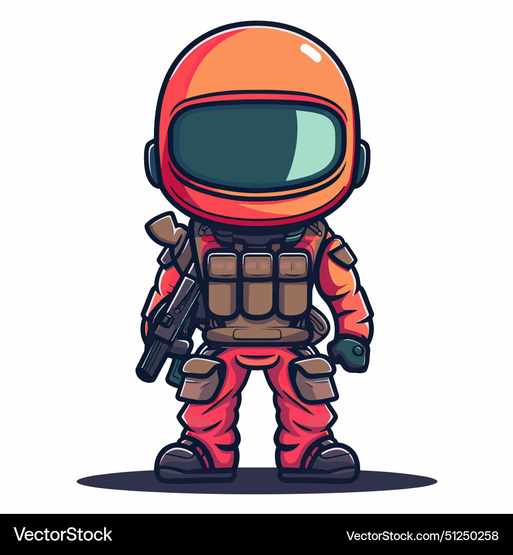 Single line soldier minimalist army character Vector Image