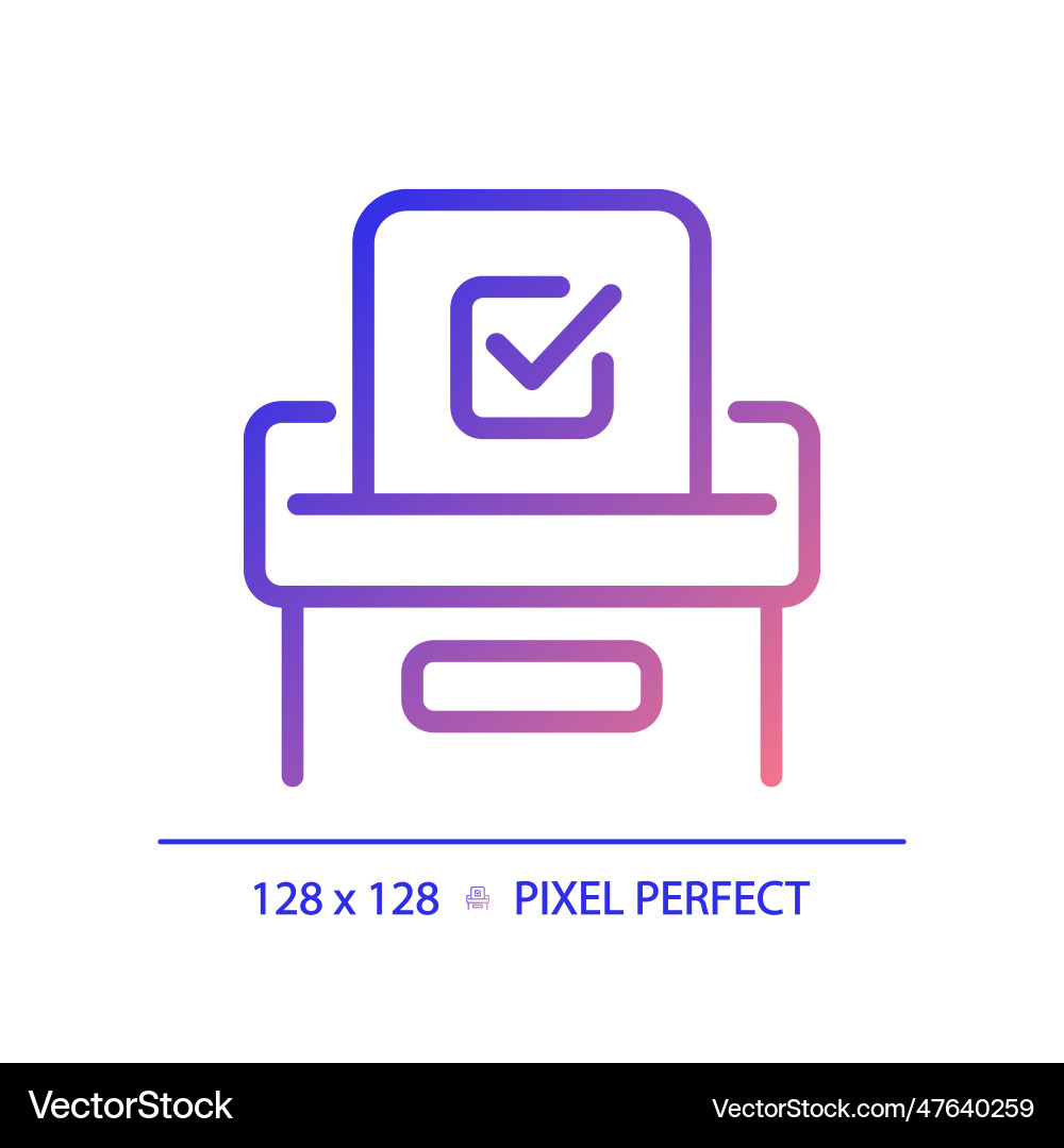2d pixel perfect gradient voting icon Royalty Free Vector
