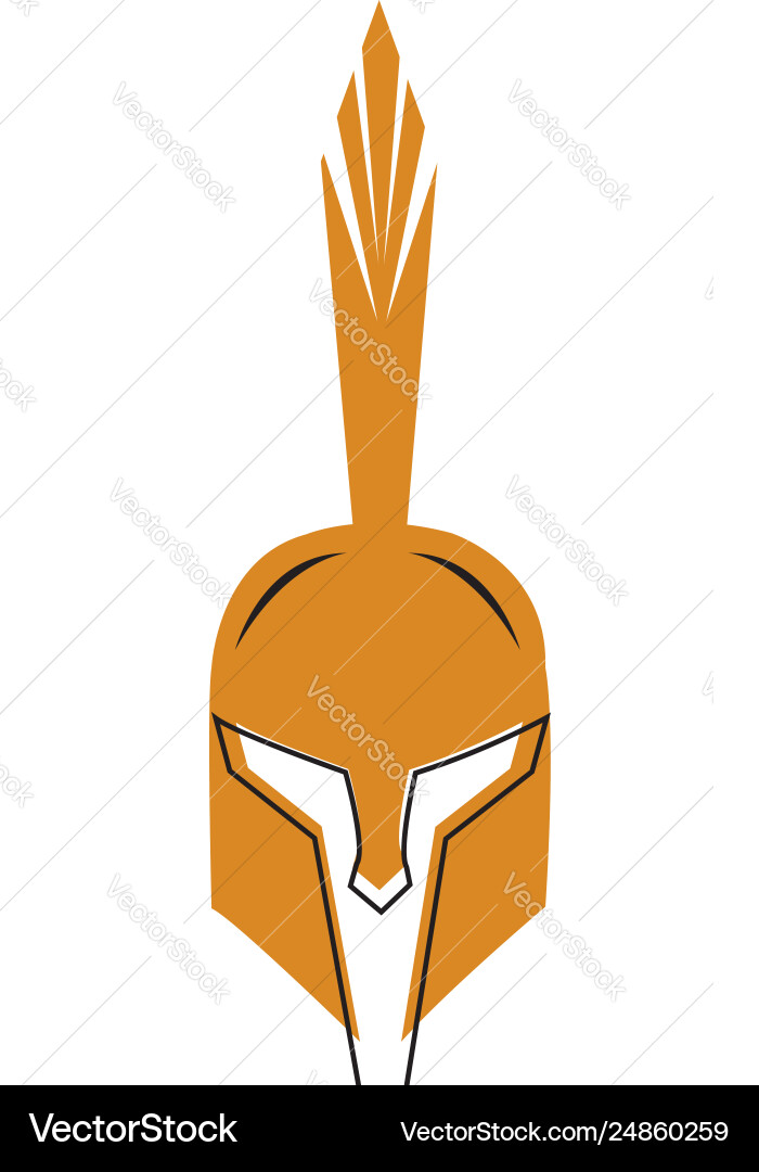 Ein goldener Helm traditionell getragen Ritter Vektorbild