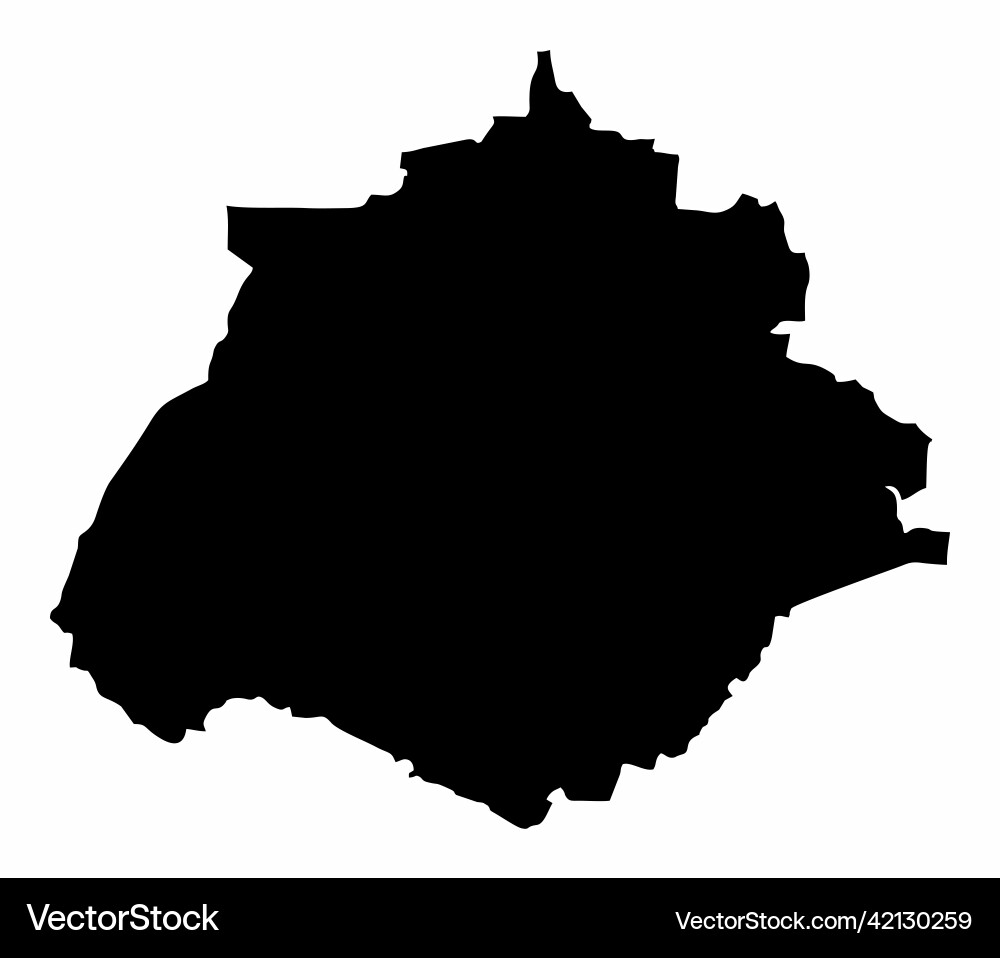 Aguascalientes silhouette map Royalty Free Vector Image