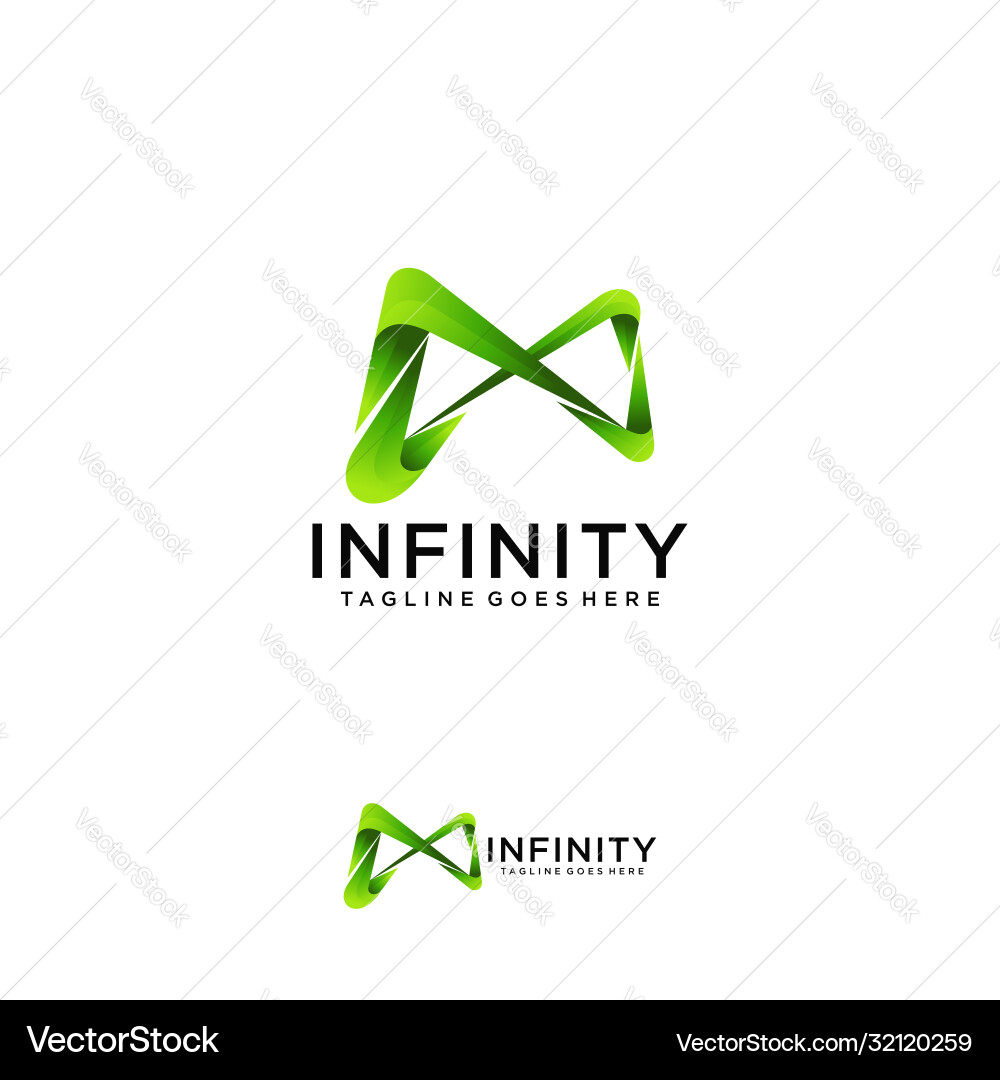 Infinity symbol icon or logo template Royalty Free Vector
