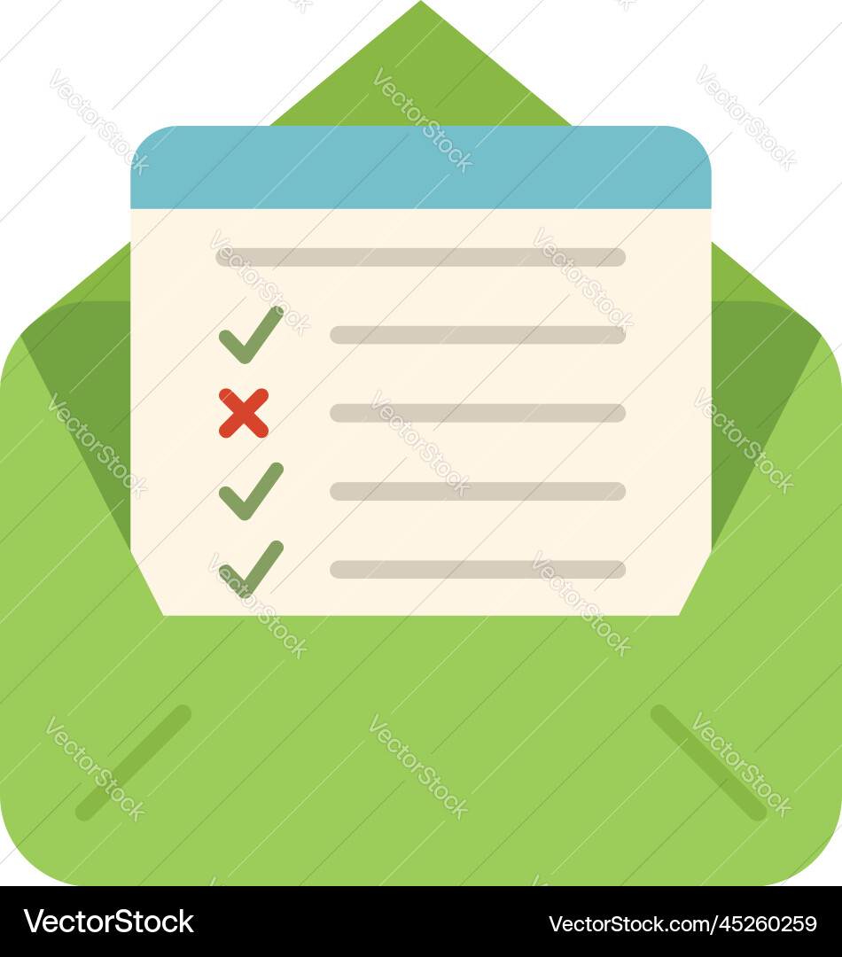 Mail exam icon flat final study Royalty Free Vector Image Mail exam icon flat final study Royalty Free Vector Image