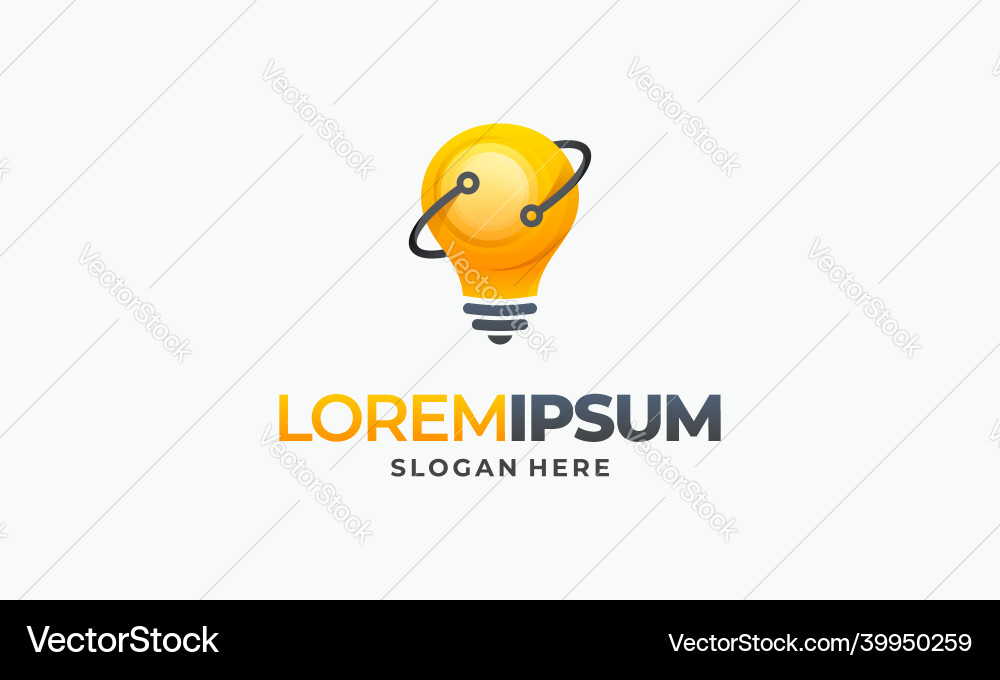 Modern tech bulb logo designs concept pixel Vector Image