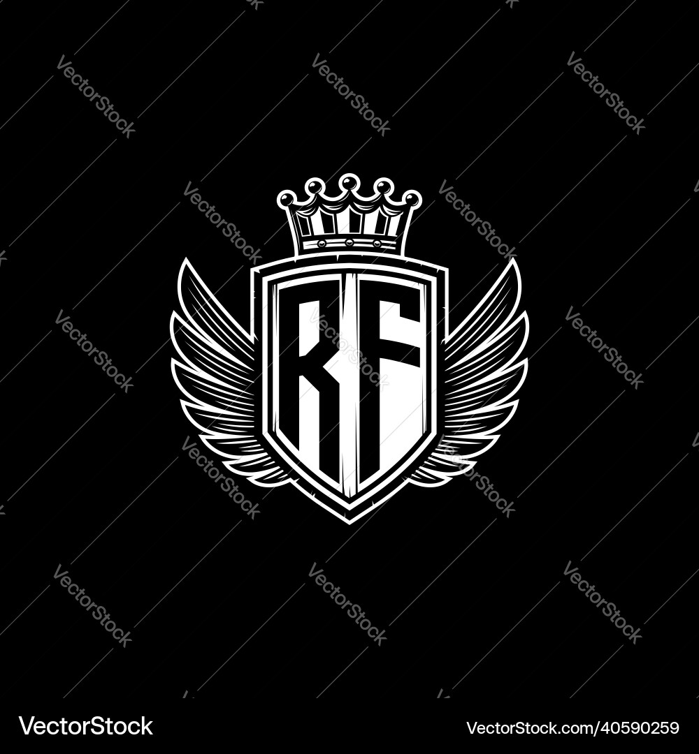 Logo Monogram with Emblem Shield Shape Design Rf Vector Images (98)
