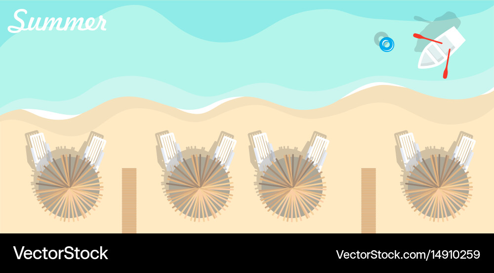 Summer Beach Landscape Royalty Free Vector Image