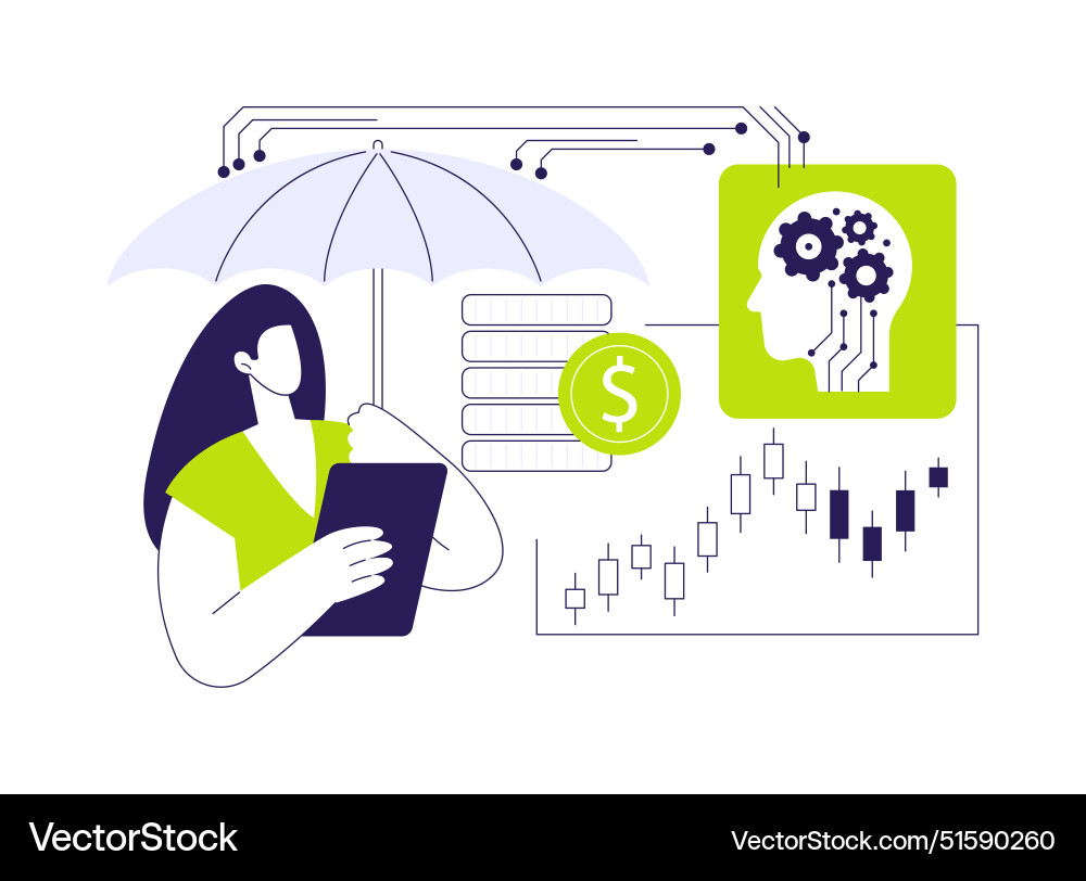 Ai-powered risk management strategies abstract Vector Image Ai-powered risk management strategies abstract Vector Image