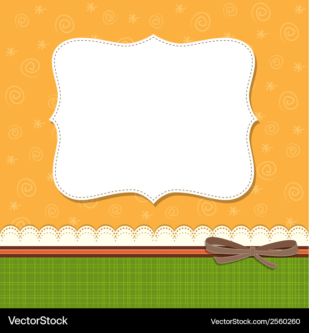 Cool template frame design for greeting card Vector Image
