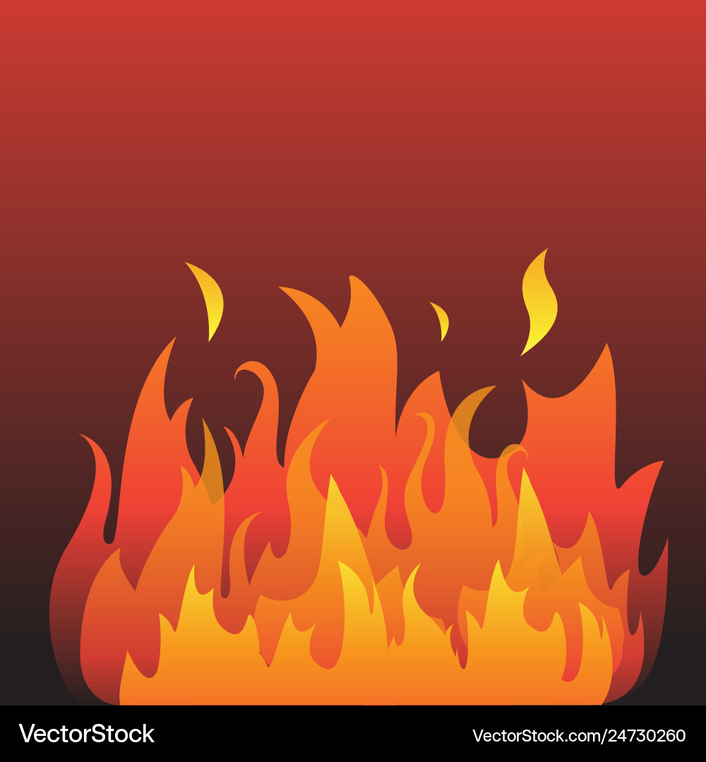 Graphic flames isolated Royalty Free Vector Image