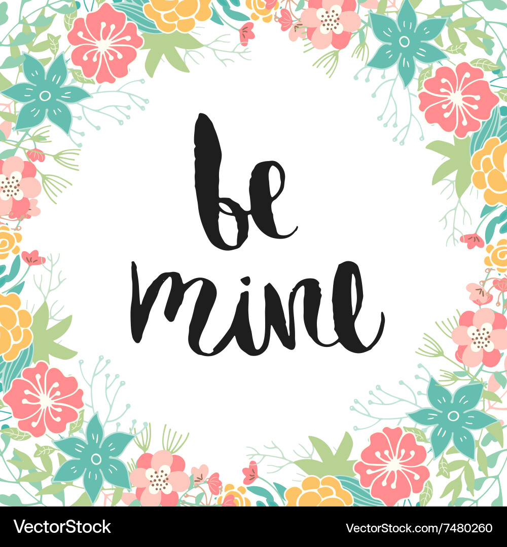 Hand drawn lettering poster Royalty Free Vector Image