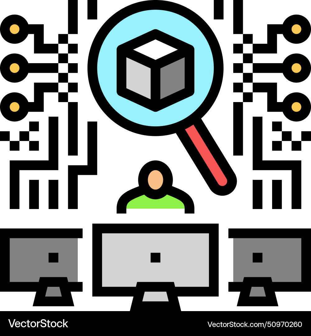 Innovation Seeker Tech Enthusiast Color Icon Vector Image