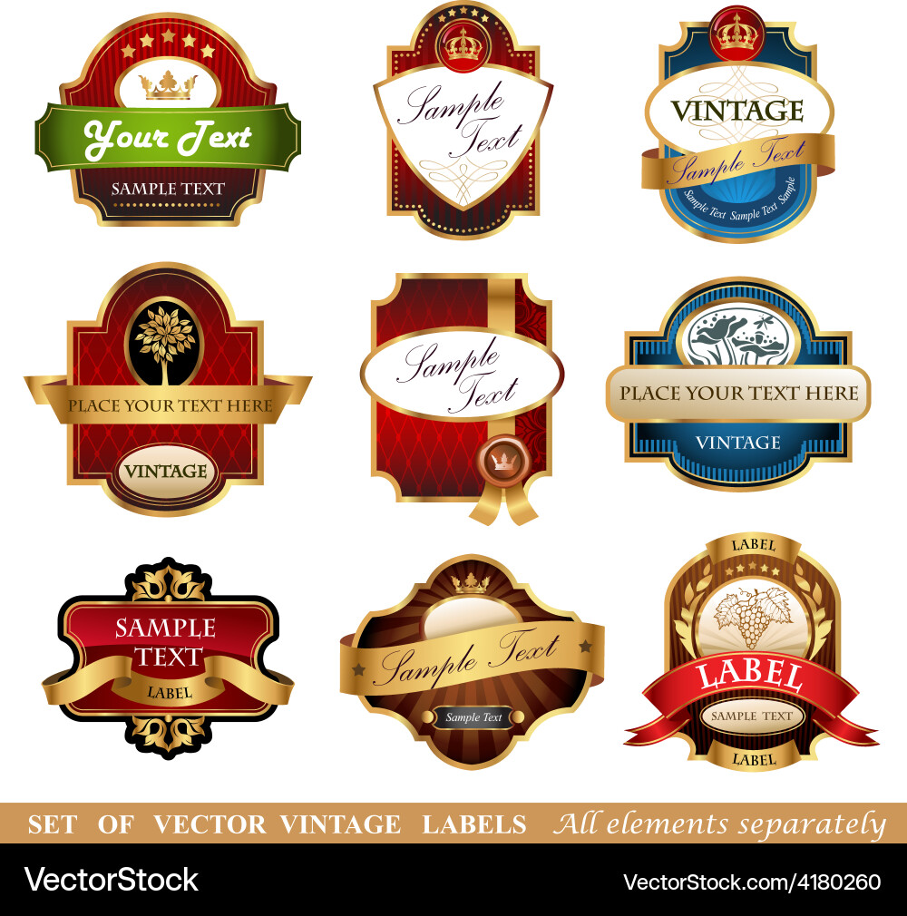 Luxury labels Royalty Free Vector Image - VectorStock