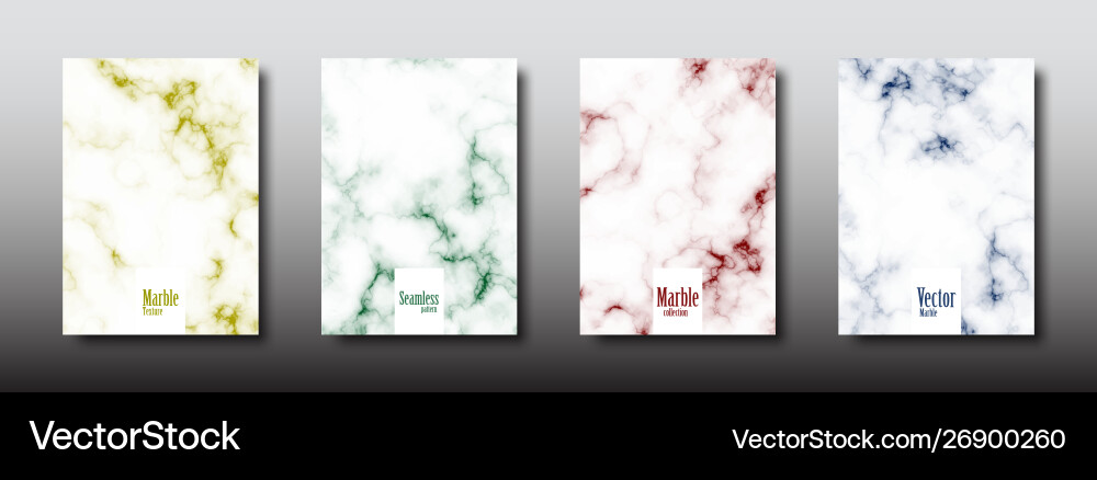 Marble texture seamless pattern collection Vector Image