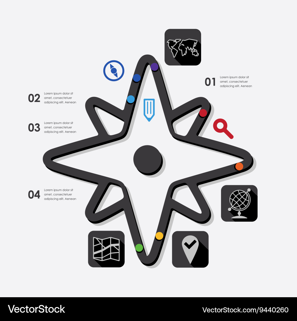 Navigation infographic Royalty Free Vector Image