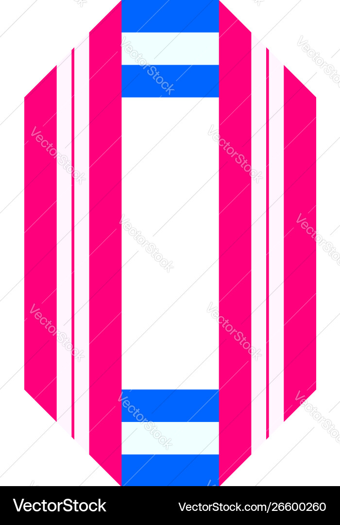 Number folded from two colored paper tape Vector Image