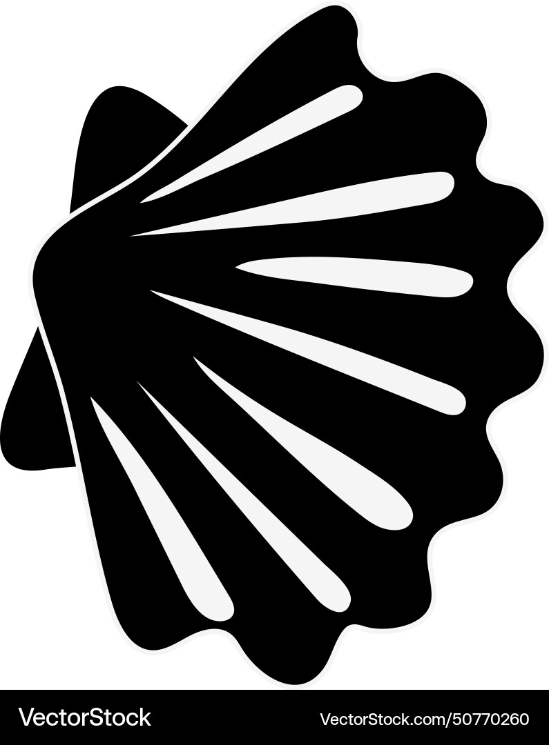 Ocean shell black icon marine seashell symbol Vector Image