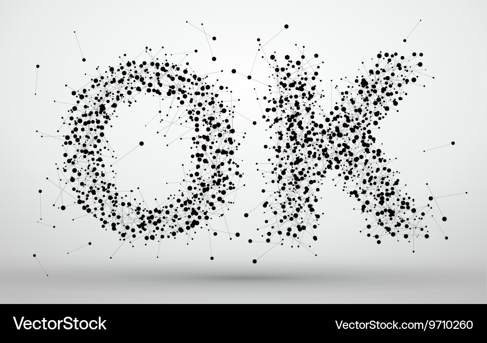 Ok font design Royalty Free Vector Image - VectorStock