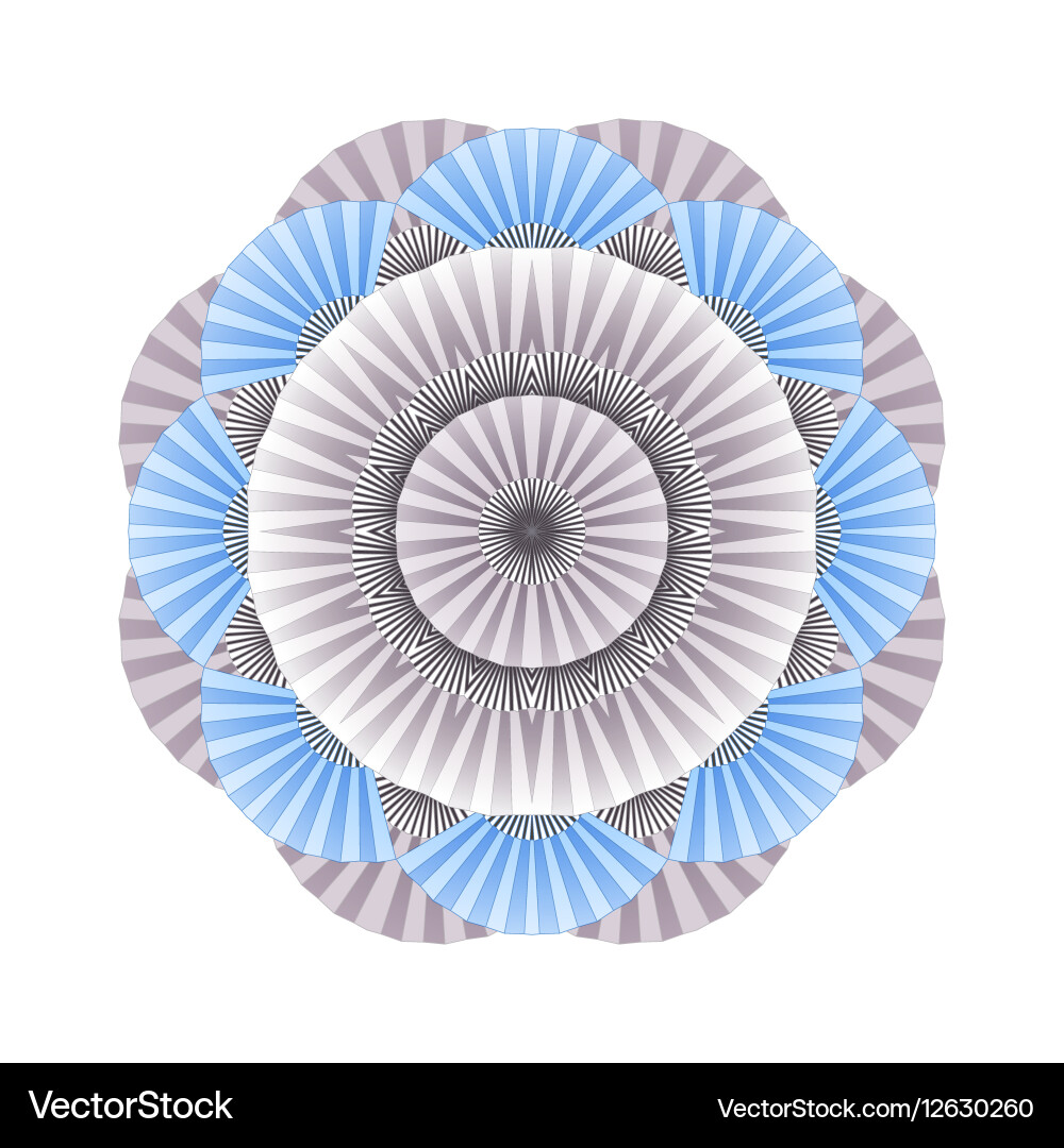 Oriental Circle Fan Ornament Royalty Free Vector Image