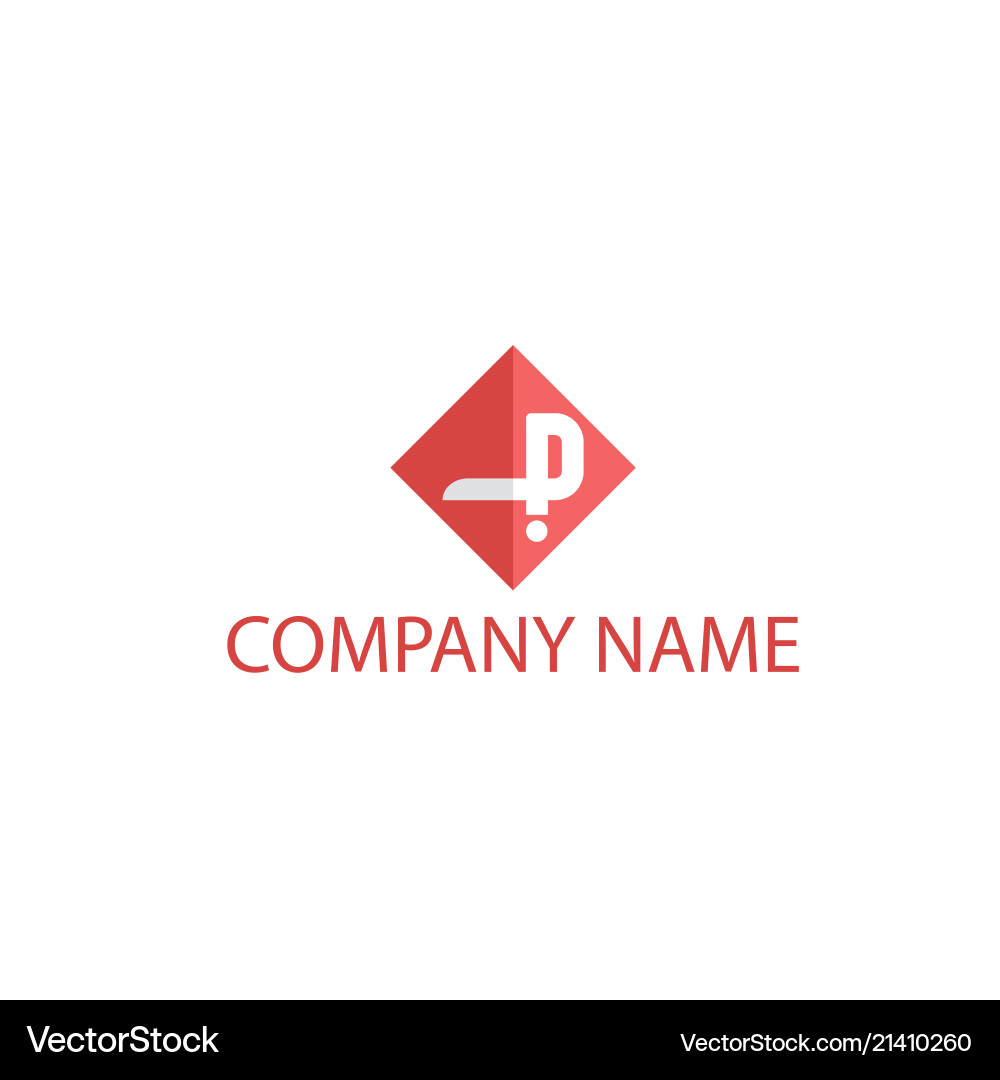 Red letter p logo Royalty Free Vector Image - VectorStock
