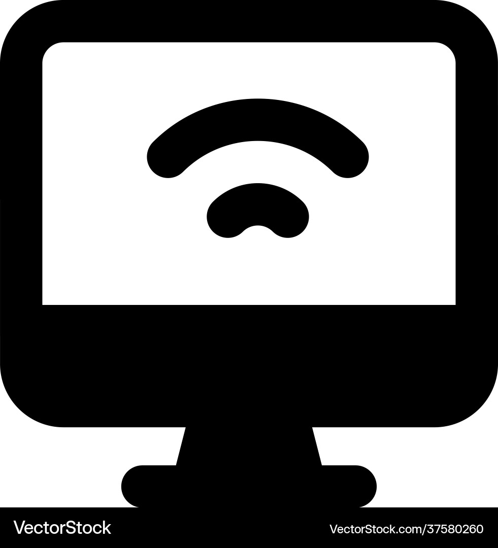 Wifi monitor Royalty Free Vector Image - VectorStock