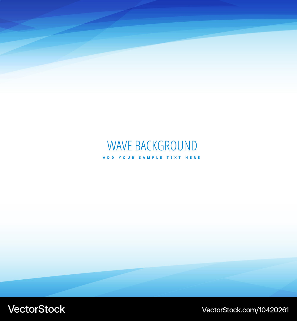 Abstract Blue Wave Background Royalty Free Vector Image