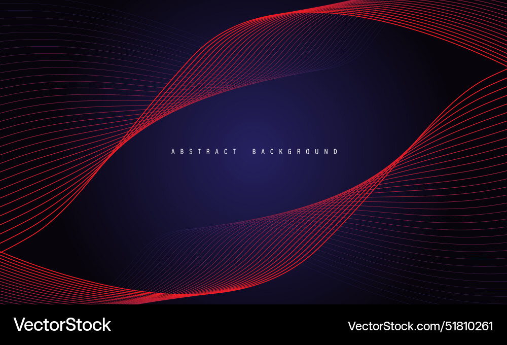 Abstract red line wave curve on blue design Vector Image Abstract red line wave curve on blue design Vector Image