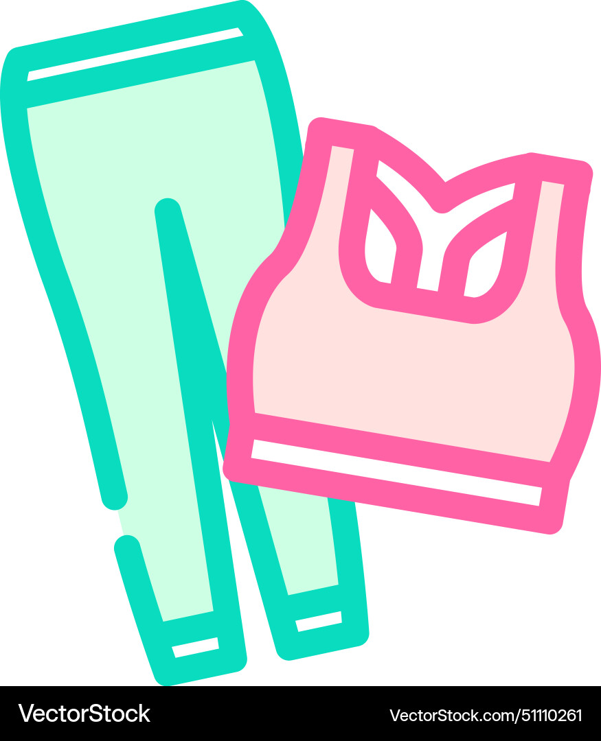 Activewear clothing color icon Royalty Free Vector Image