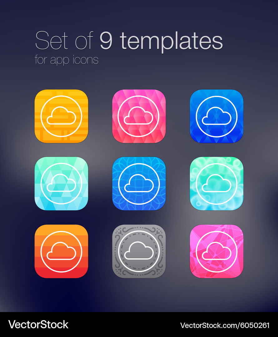 App Icon Templates Royalty Free Vector Image - VectorStock