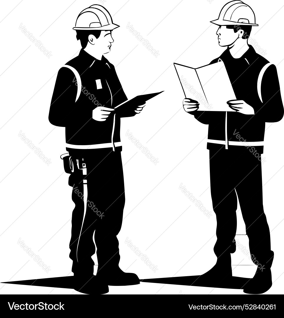 Creative cohort paper holding engineers icon Vector Image