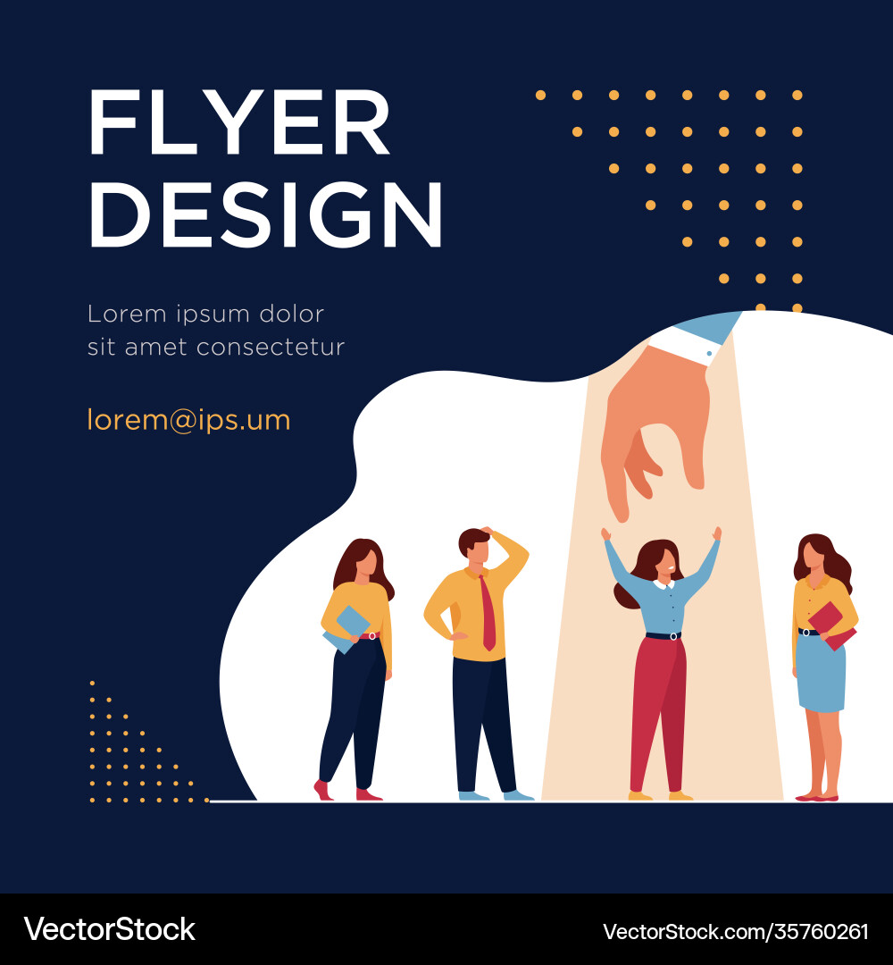 Employer choosing best professional Royalty Free Vector