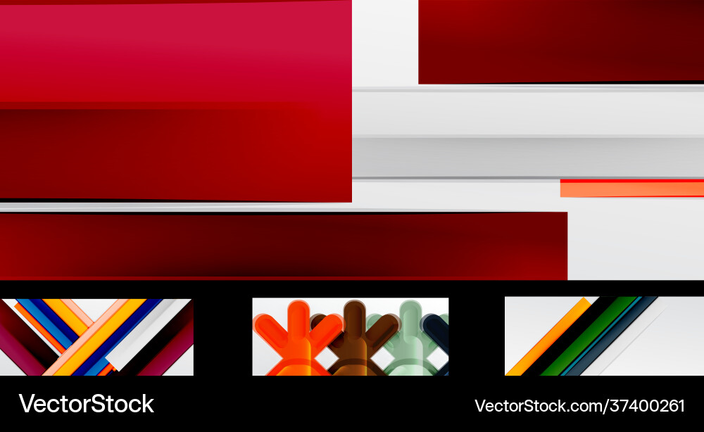 Geometric wallpaper design template set Royalty Free Vector